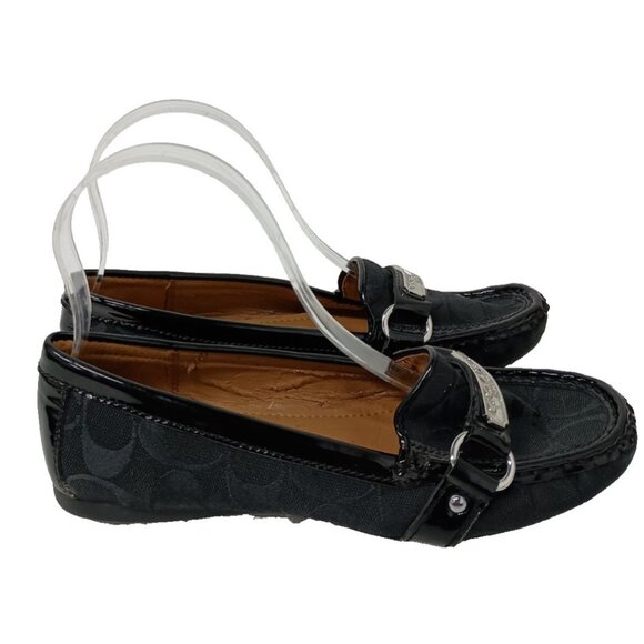 Coach | Shoes | Coach Womens Felisha Signature Loafer Size 65b Black ...